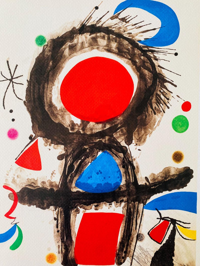 Joan Mirò - Pico De La Mirandola COA, Chromolithograph, Free and Fast ...
