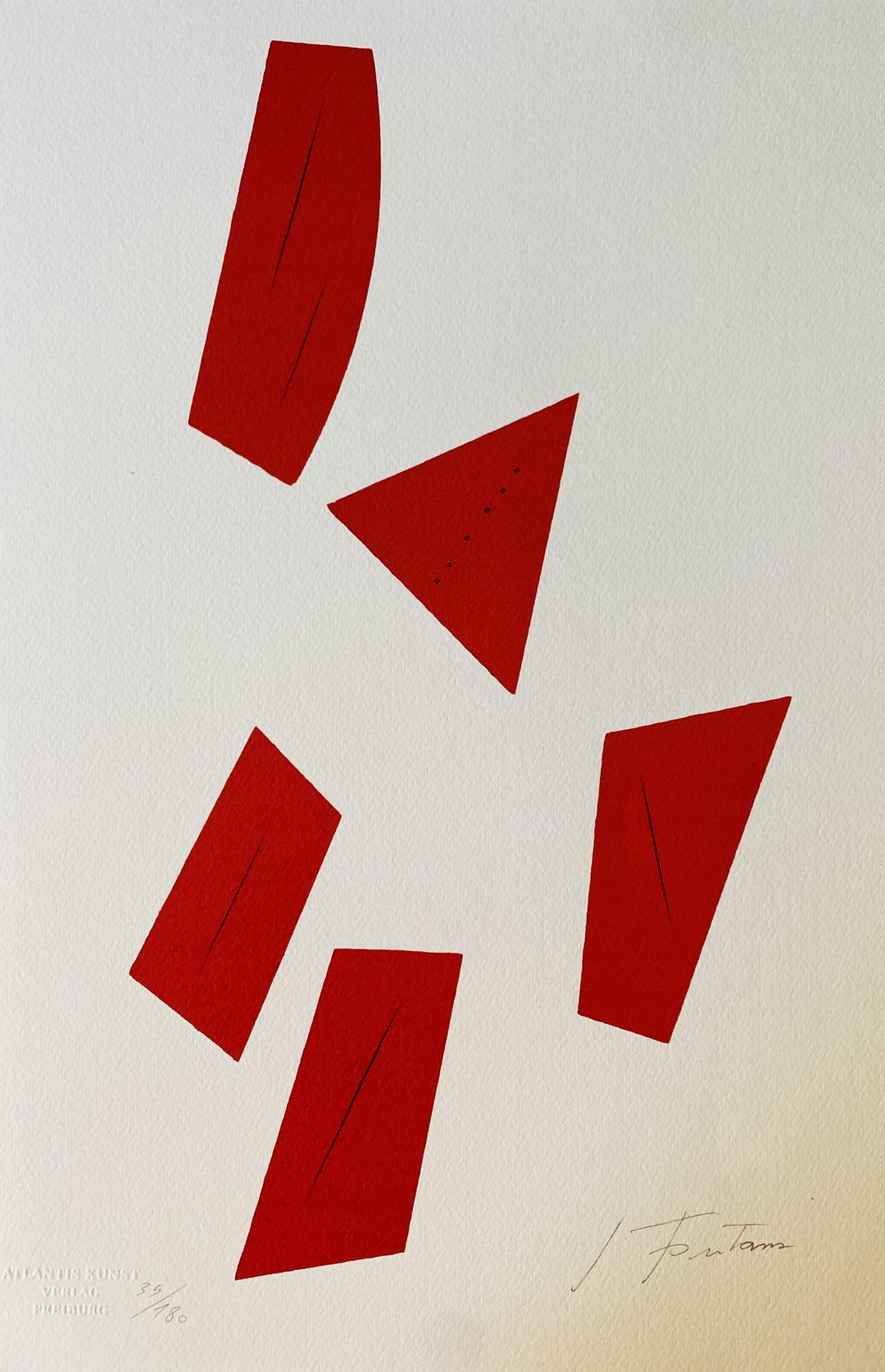 Lucio Fontana "space Concept" COA, Chromolithograph, Limited Edition ...