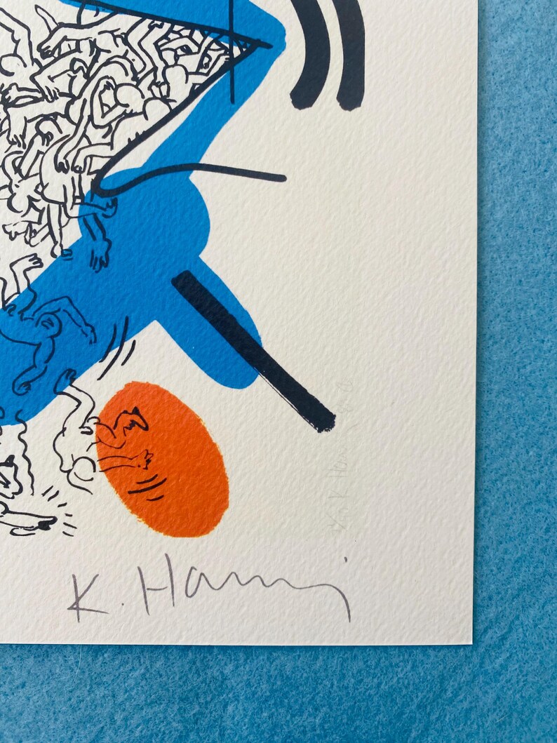 Keith Haring "apocalypse" COA, Chromolithograph, Limited Edition, Free ...