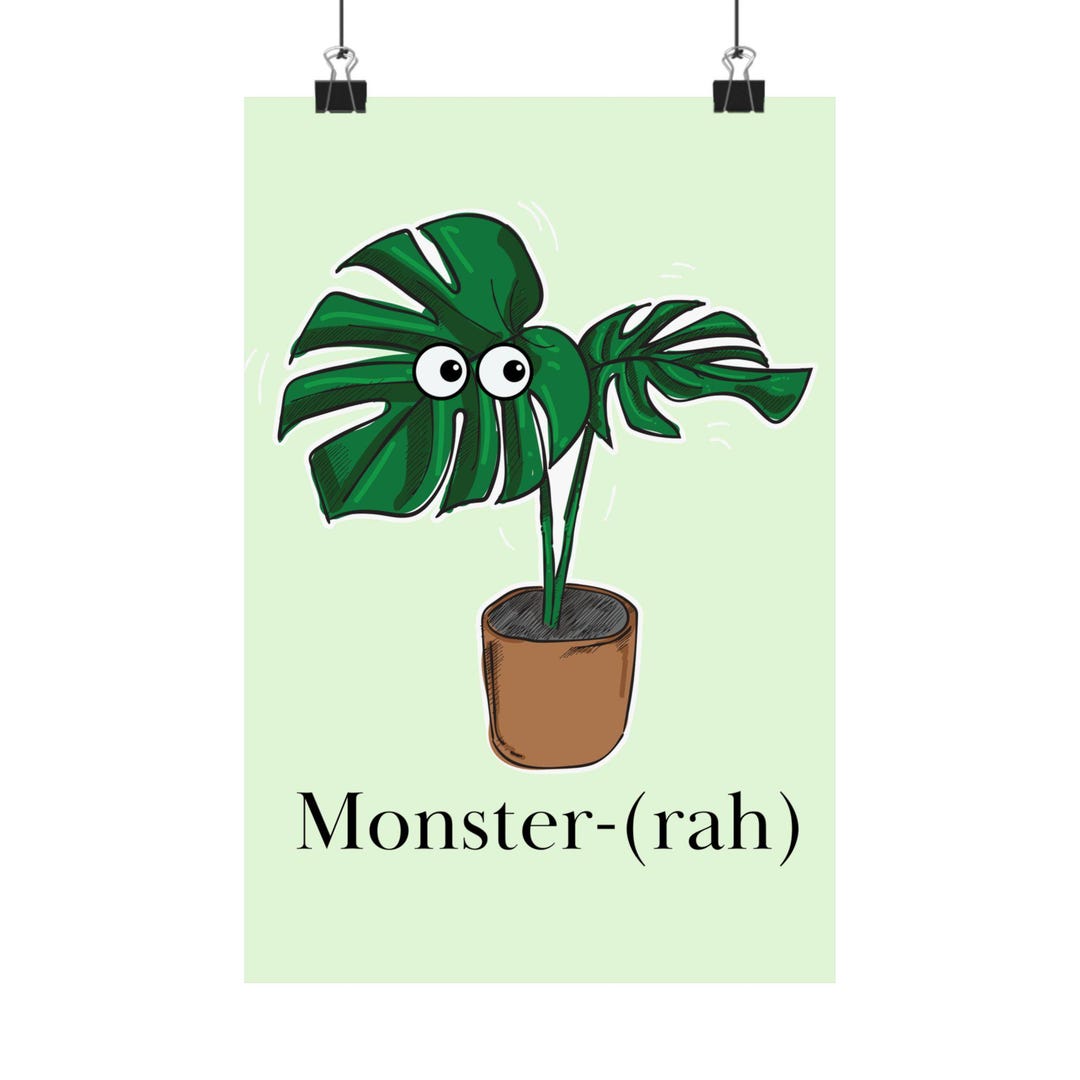 Cute Plant-themed Matte Vertical Posters, Fun Decor for Plant Lovers ...