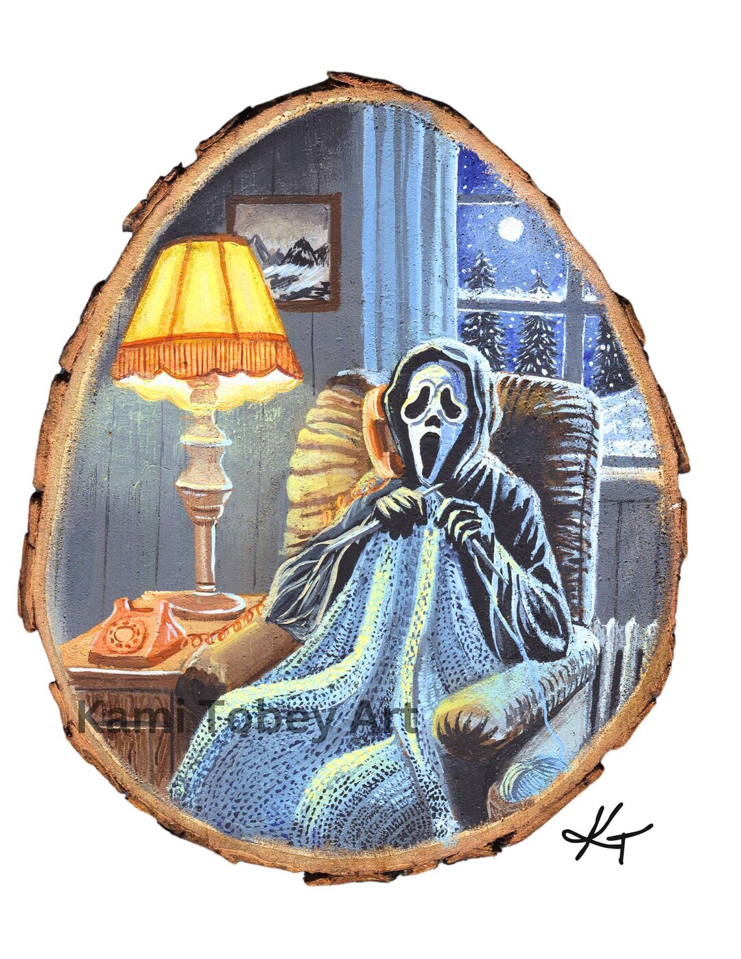 Hook Line and Stitch Ghostface Art Print - Etsy