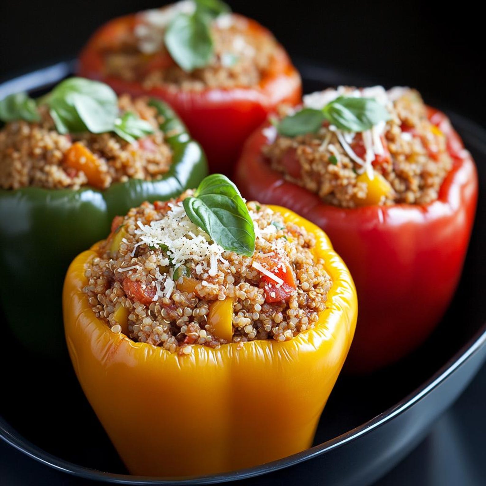 Stuffed Bell Peppers With Ground Turkey and Quinoa, Recipe Print Out ...
