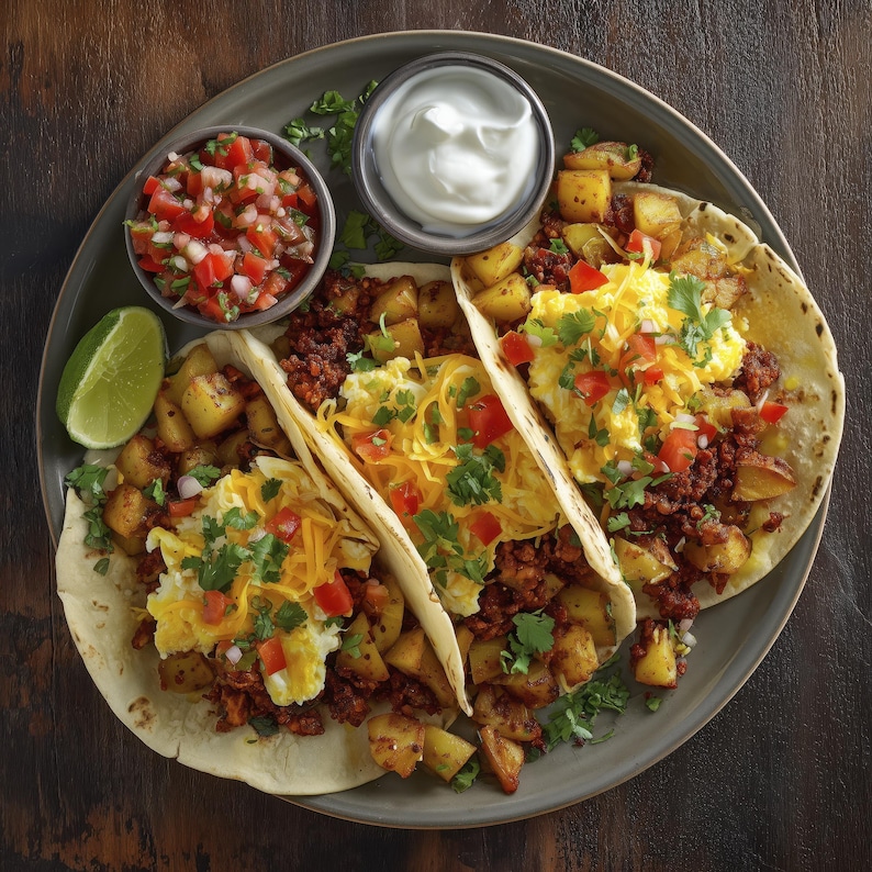 Chorizo & Potato Breakfast Tacos – Viral Recipe, Mexican Breakfast ...