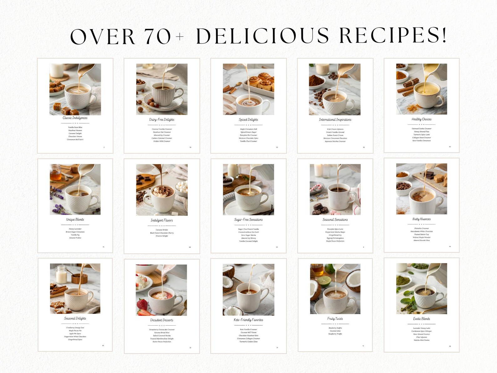 Printable DIY Homemade Coffee Creamer Recipes Cookbook, Printable ...