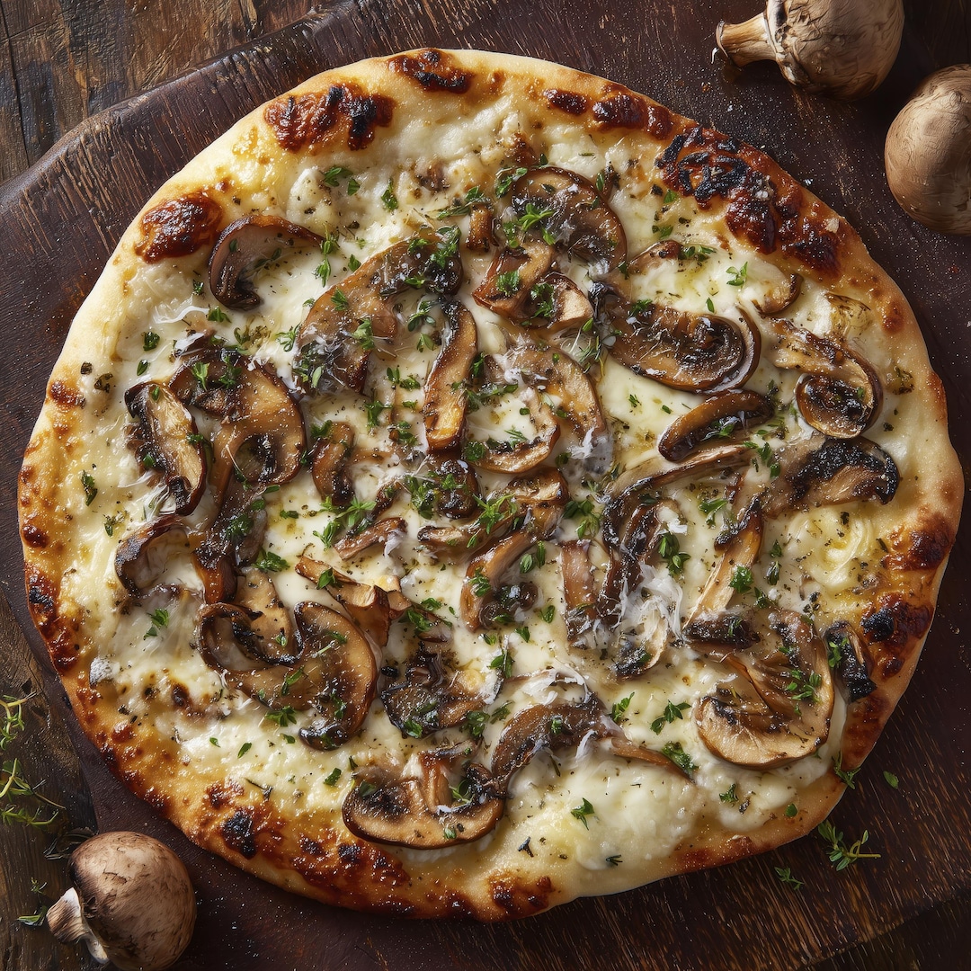 Truffle Mushroom & Fontina White Pizza – Viral Recipe, Truffle Pizza ...