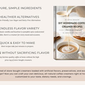 Printable DIY Homemade Coffee Creamer Recipes Cookbook, Printable ...