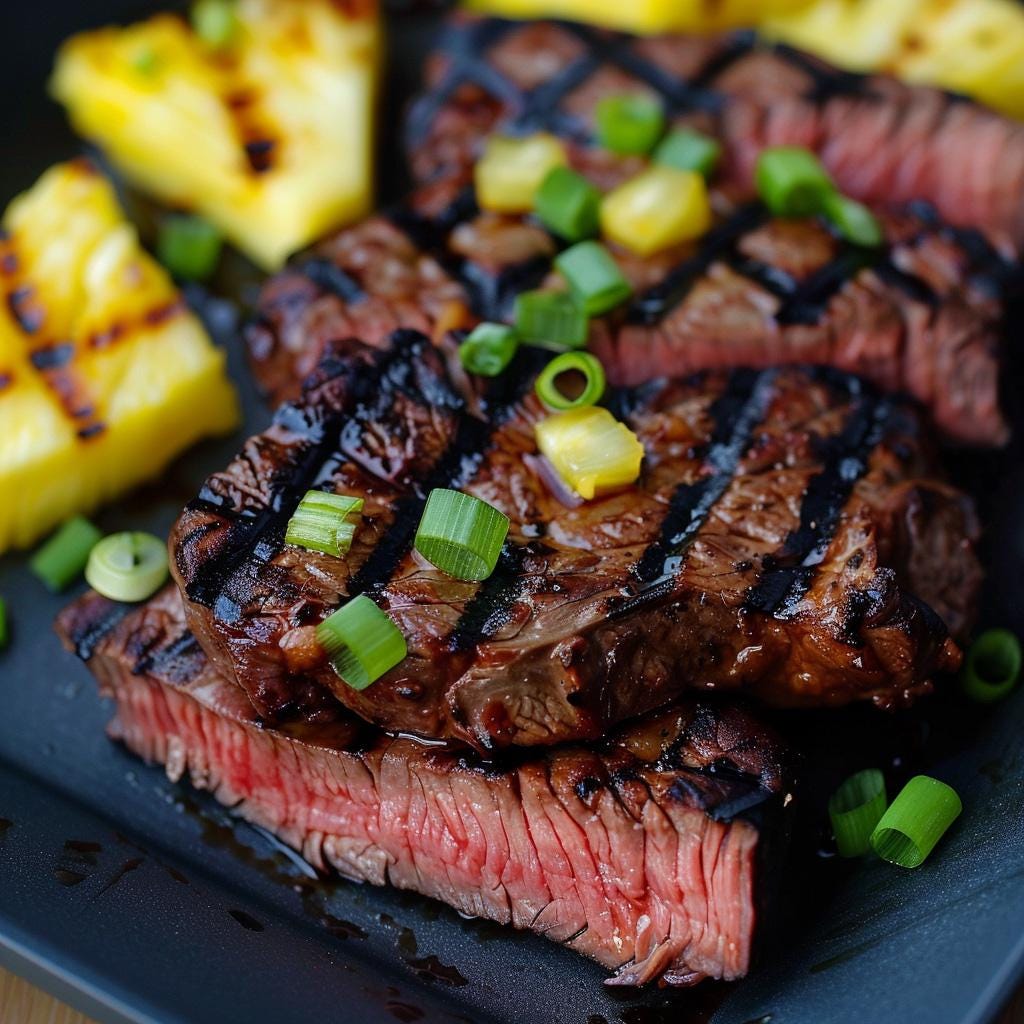 Grilled Hawaiian Ribeye Steak Recipe, Recipe Print Out, Recipe Download ...