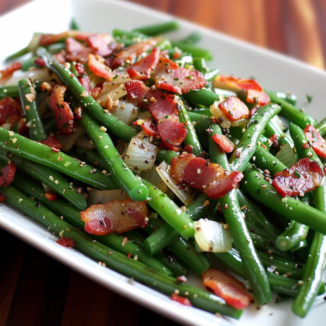 Green Beans With Bacon, Recipe, Recipe Print Out, Recipe Download PDF ...