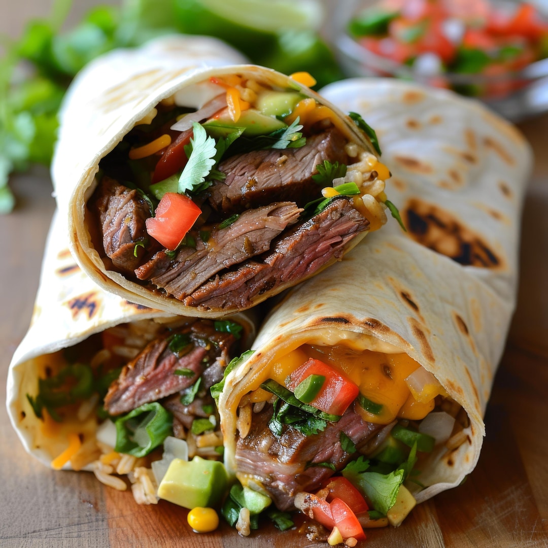 Marinated Flank Steak Burritos, Recipe Print Out, Recipe Download PDF ...