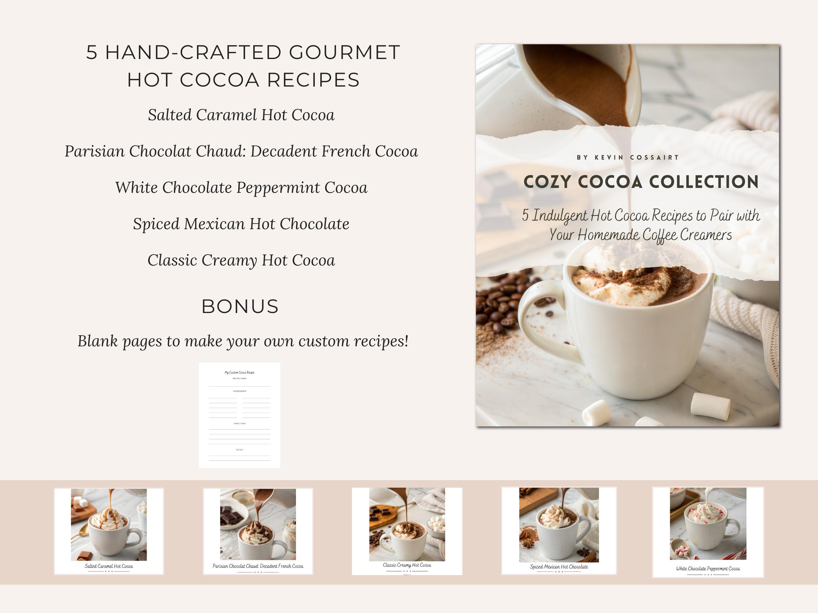 Printable Cozy Cocoa Recipes Cookbook, Printable Hot Chocolate Collection Cookbook Download ...