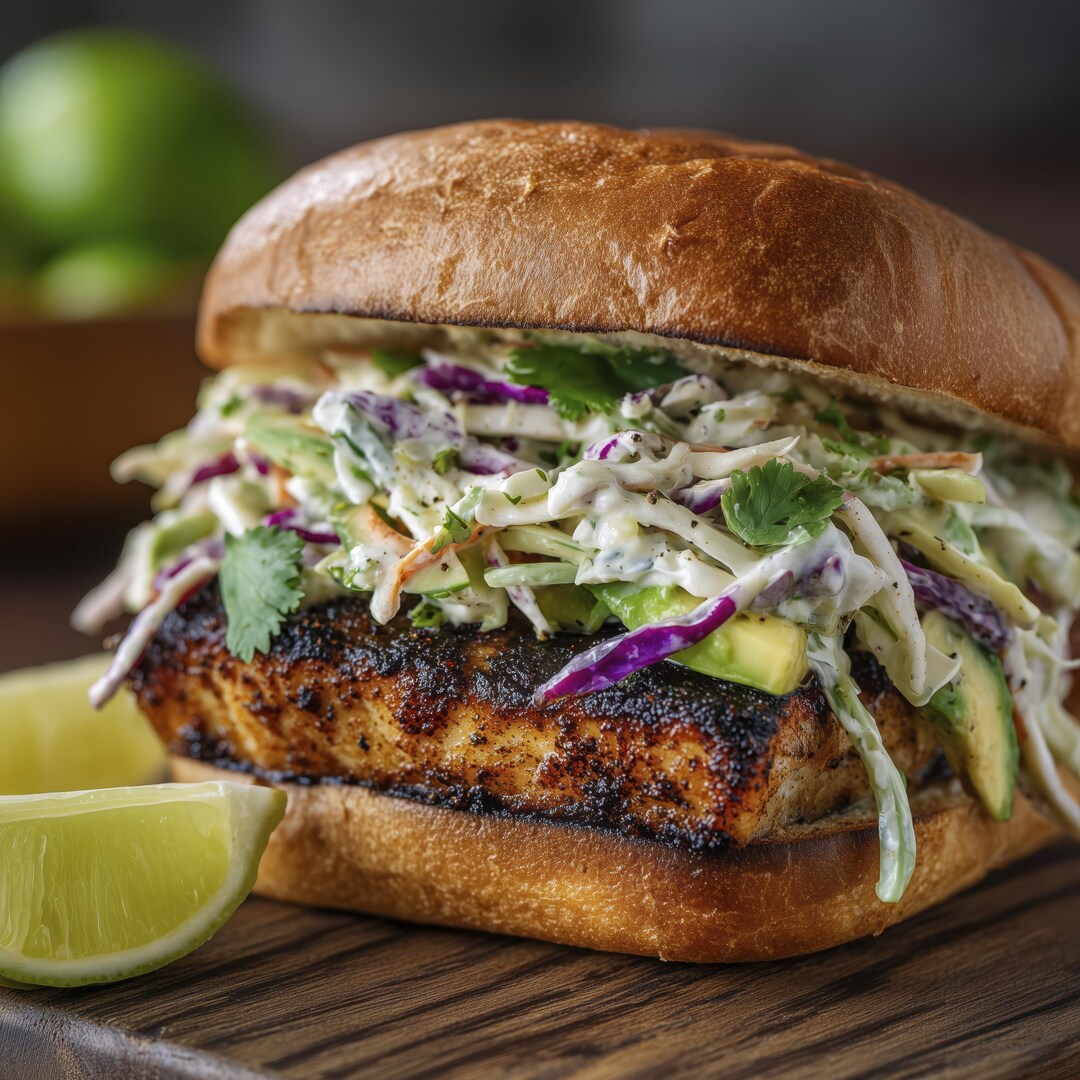 Blackened Mahi Mahi Sandwich – Viral Recipe, Key Lime Slaw, Fish ...