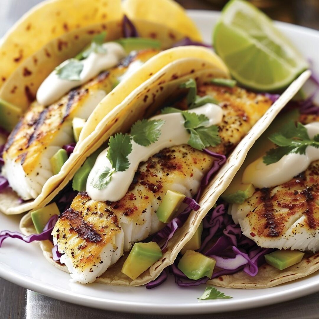 Grilled Fish Tacos, Recipe Print Out, Recipe Download PDF, Dinnerrecipe ...