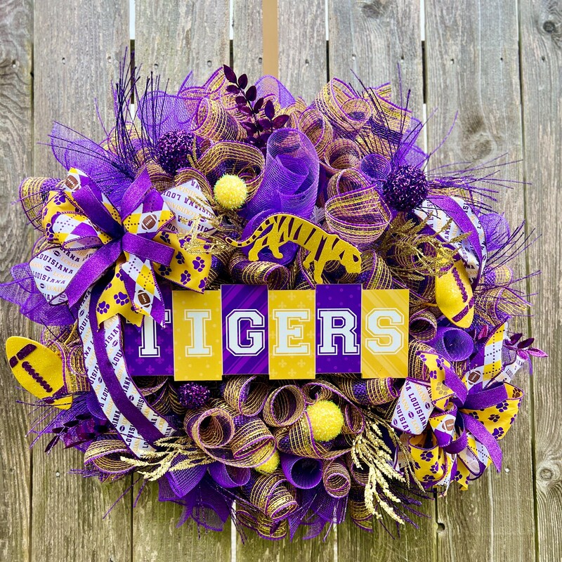 Lsu Wreath - Etsy