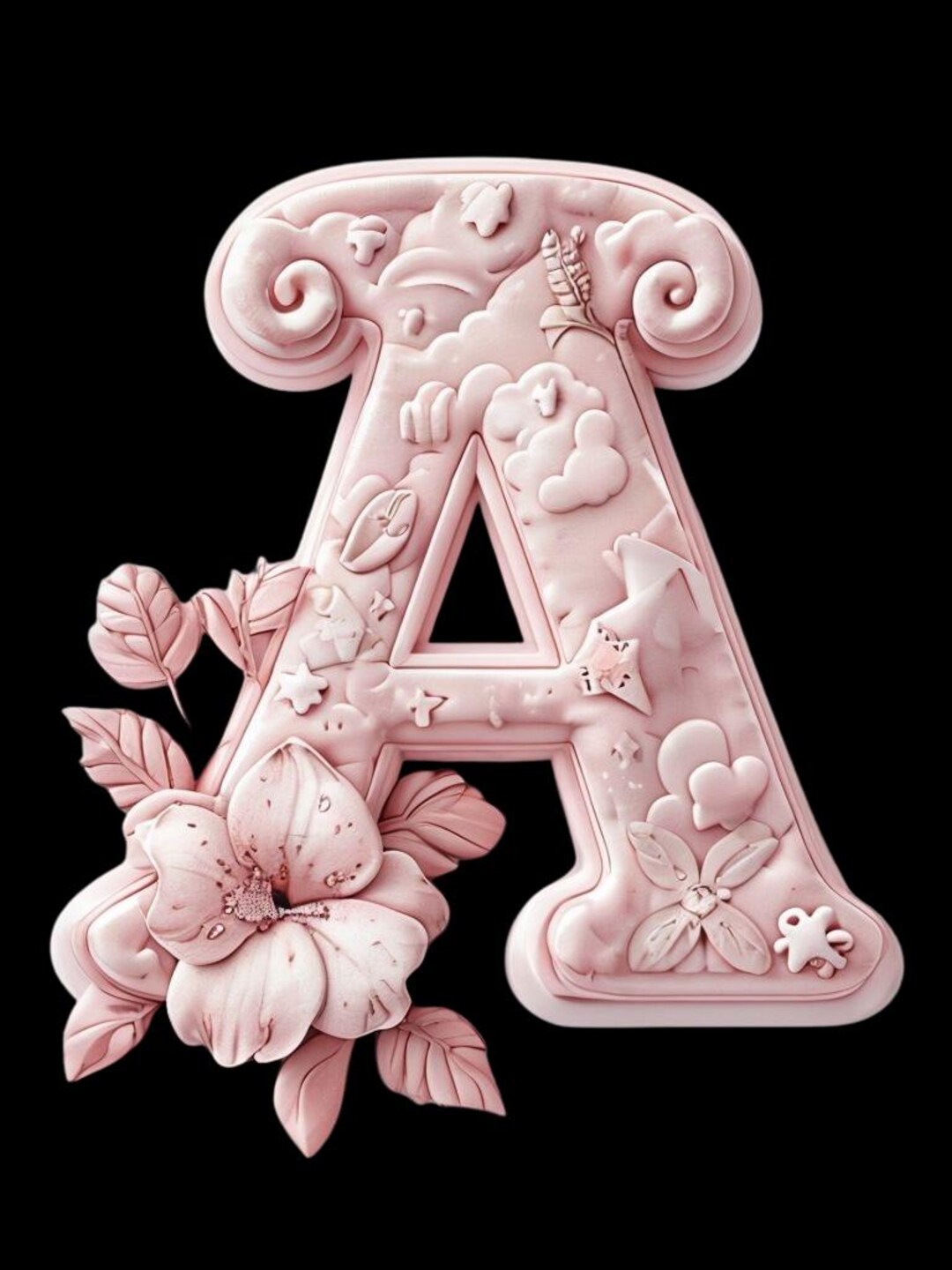 Pink Baby Girl Alphabet Letters, Baby Girl Bunting, Beautiful Pretty ...