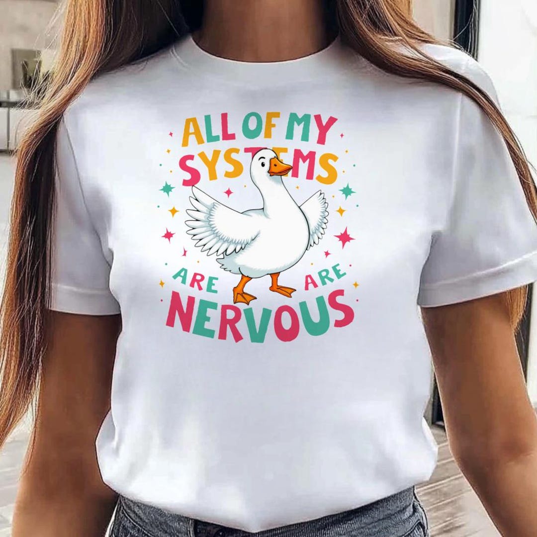 Trendy Anxious Goose Png | Quirky Silly Goose Png | Funny Mental Health ...