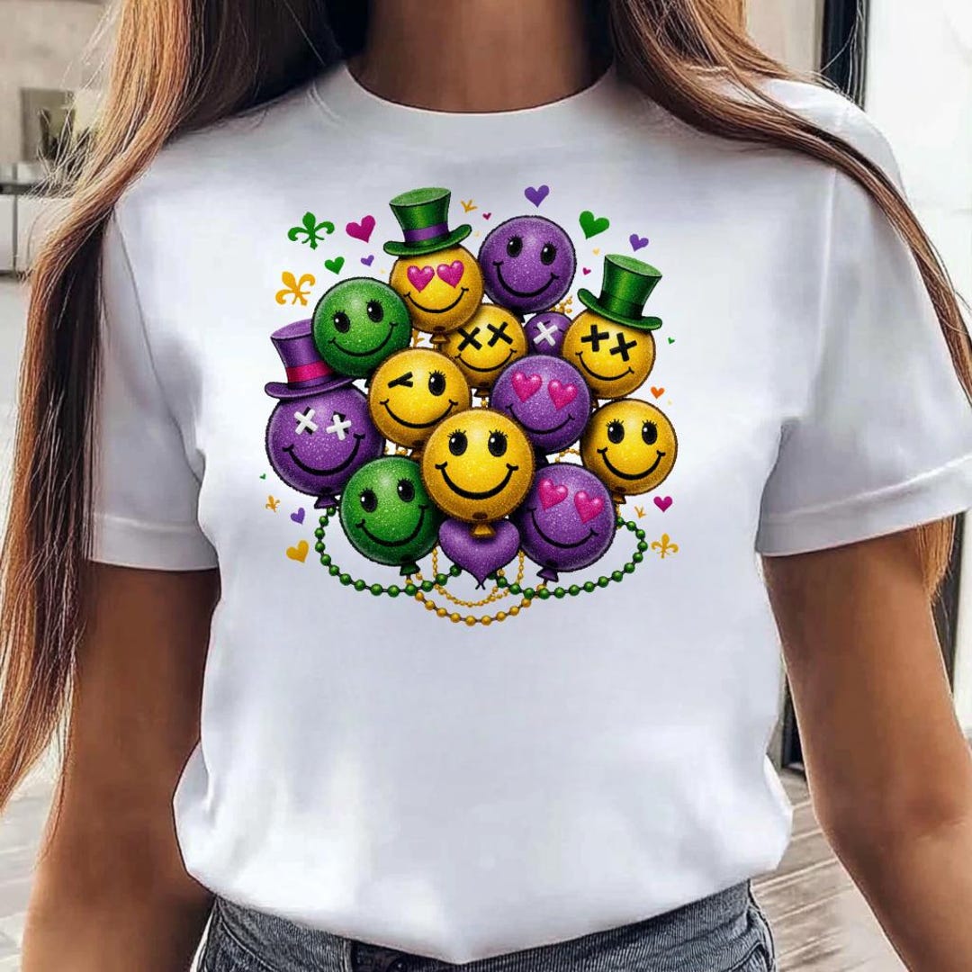 Mardi Gras Smiley Face Faux Sequin Png, Fleur De Lis Glitter, Beads ...