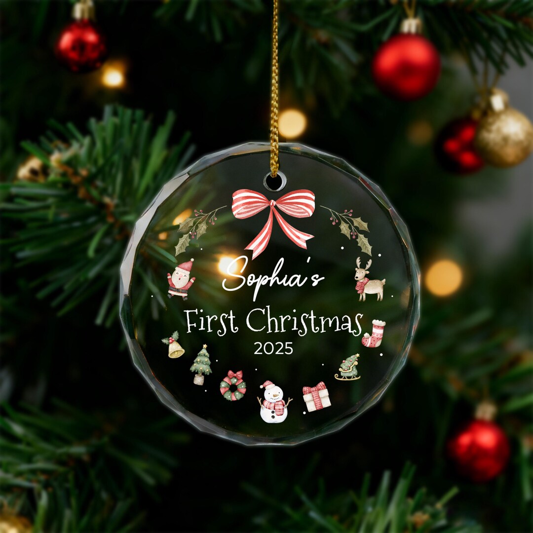 Personalized Baby's First Christmas Ornament,baby First Xmas Tree ...