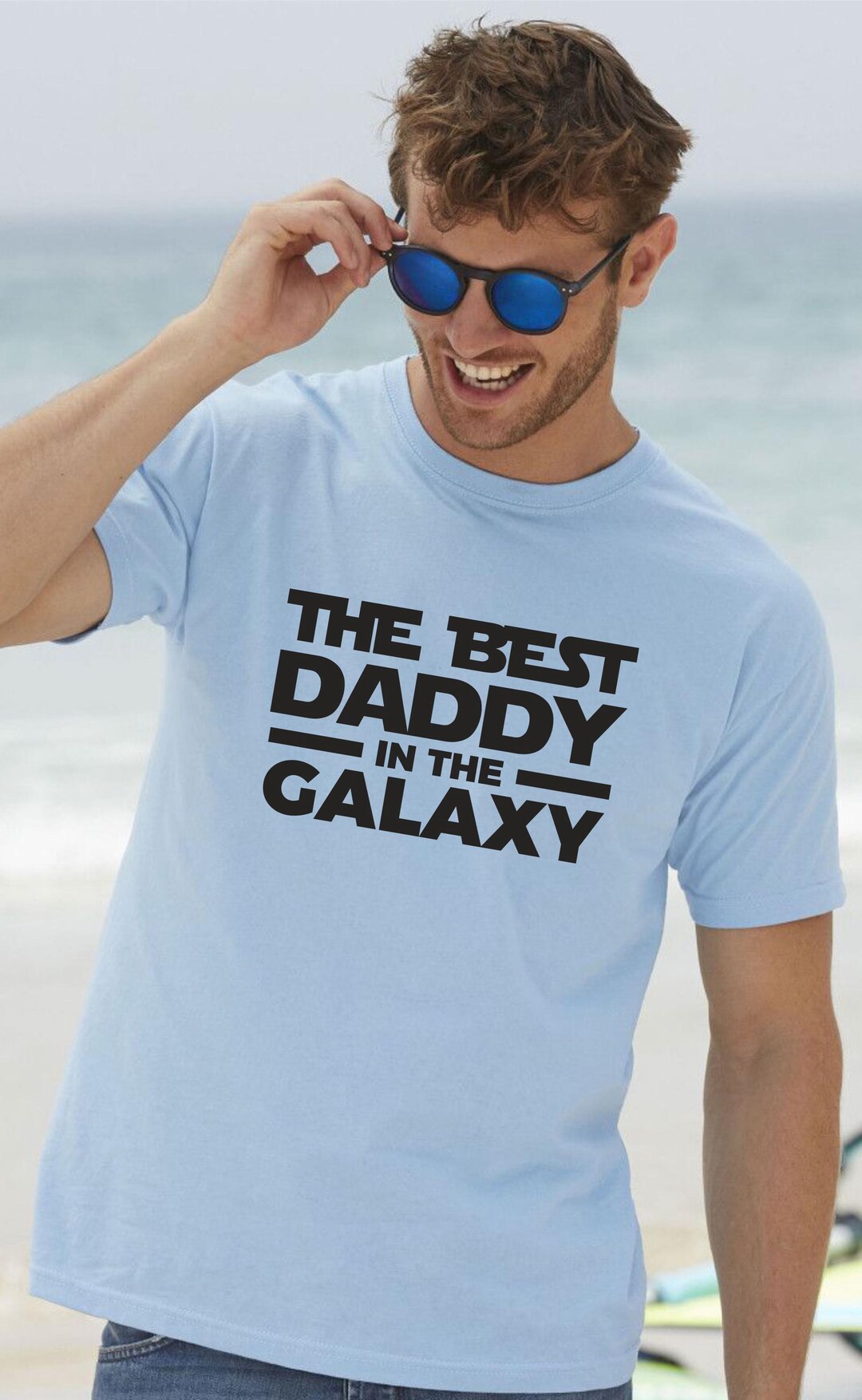 Dad T-shirt the Best Daddy Papa Shirt in the Galaxy Writing Birthday ...