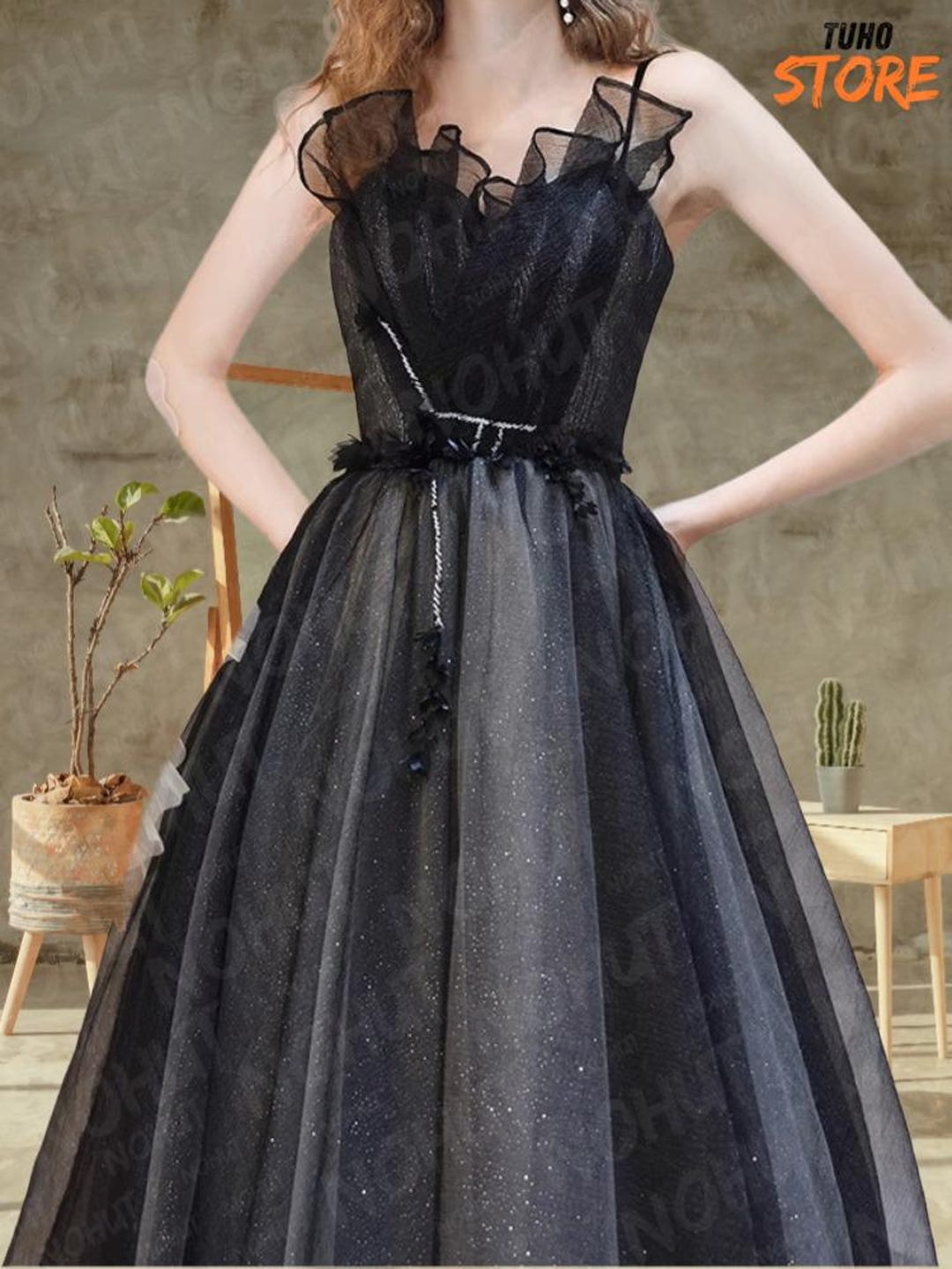 Elegant Slim Waist Long Temperament Prom Robe Niche Customized A Word ...