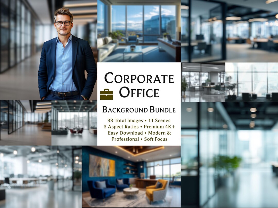 Corporate Office Backgrounds | Zoom Video Call Backdrop (digital ...