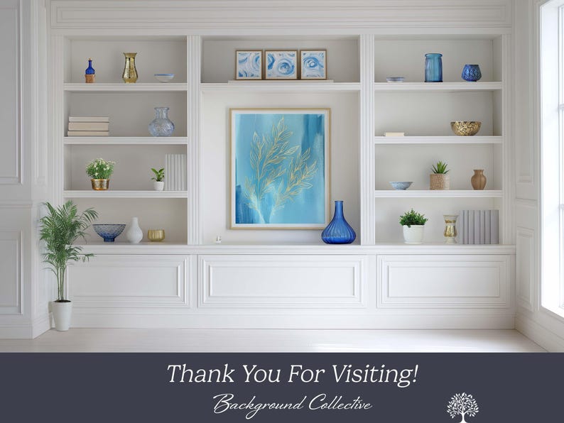 White Bookcase Background: Virtual Meeting Backdrop (digital Download ...