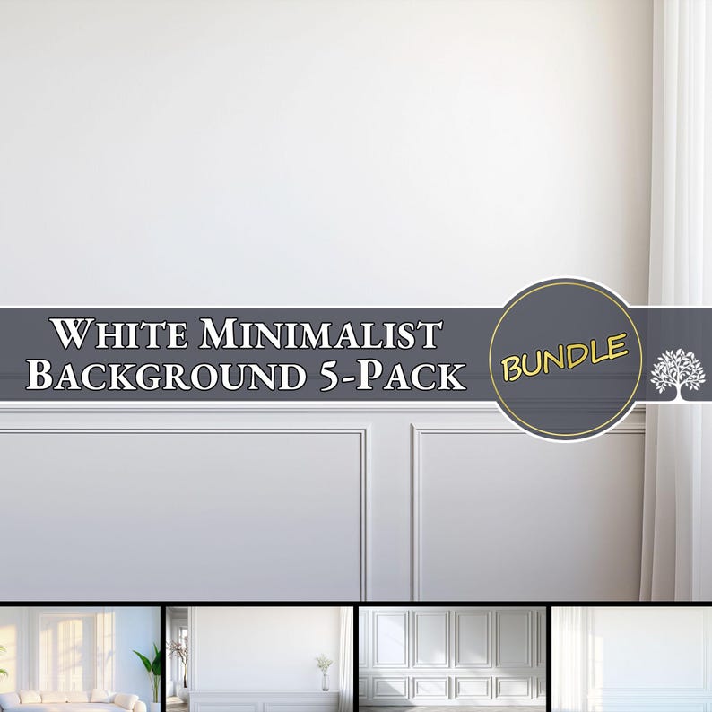 Minimalist White Backgrounds: Zoom, Teams, Photography (digital ...