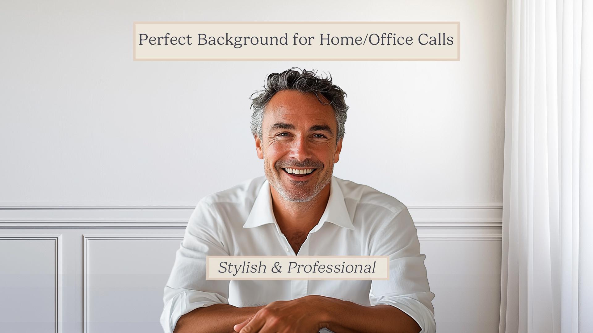 Elegant Minimalist Video Call Background: Home Office Zoom Backdrop ...