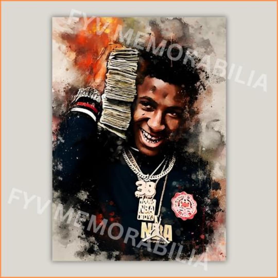 NBA Youngboy Rapper Hip Hop Wall-art, Wall Print, Album Art, Custom ...