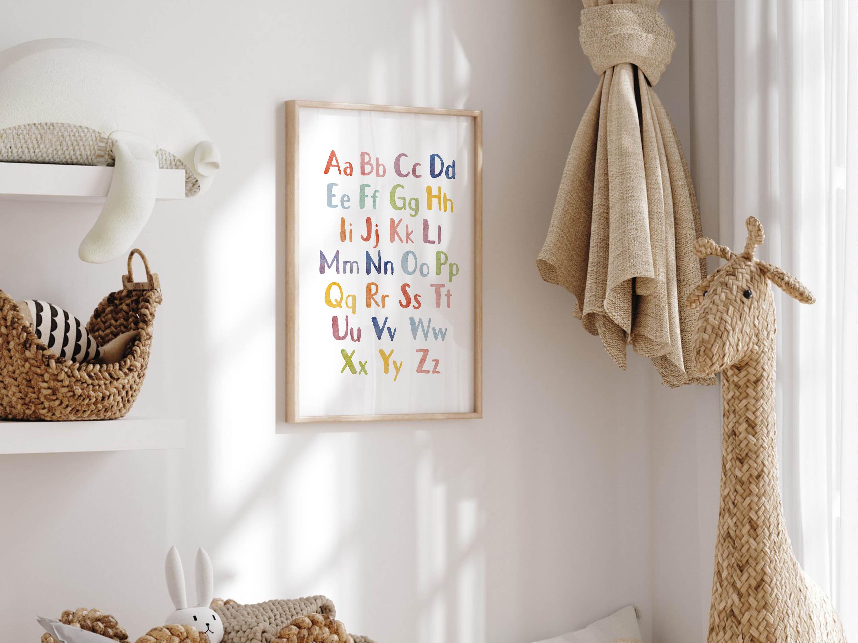 Alphabet Aa–zz Printable Poster – Upper & Lowercase Letters – Rainbow ...