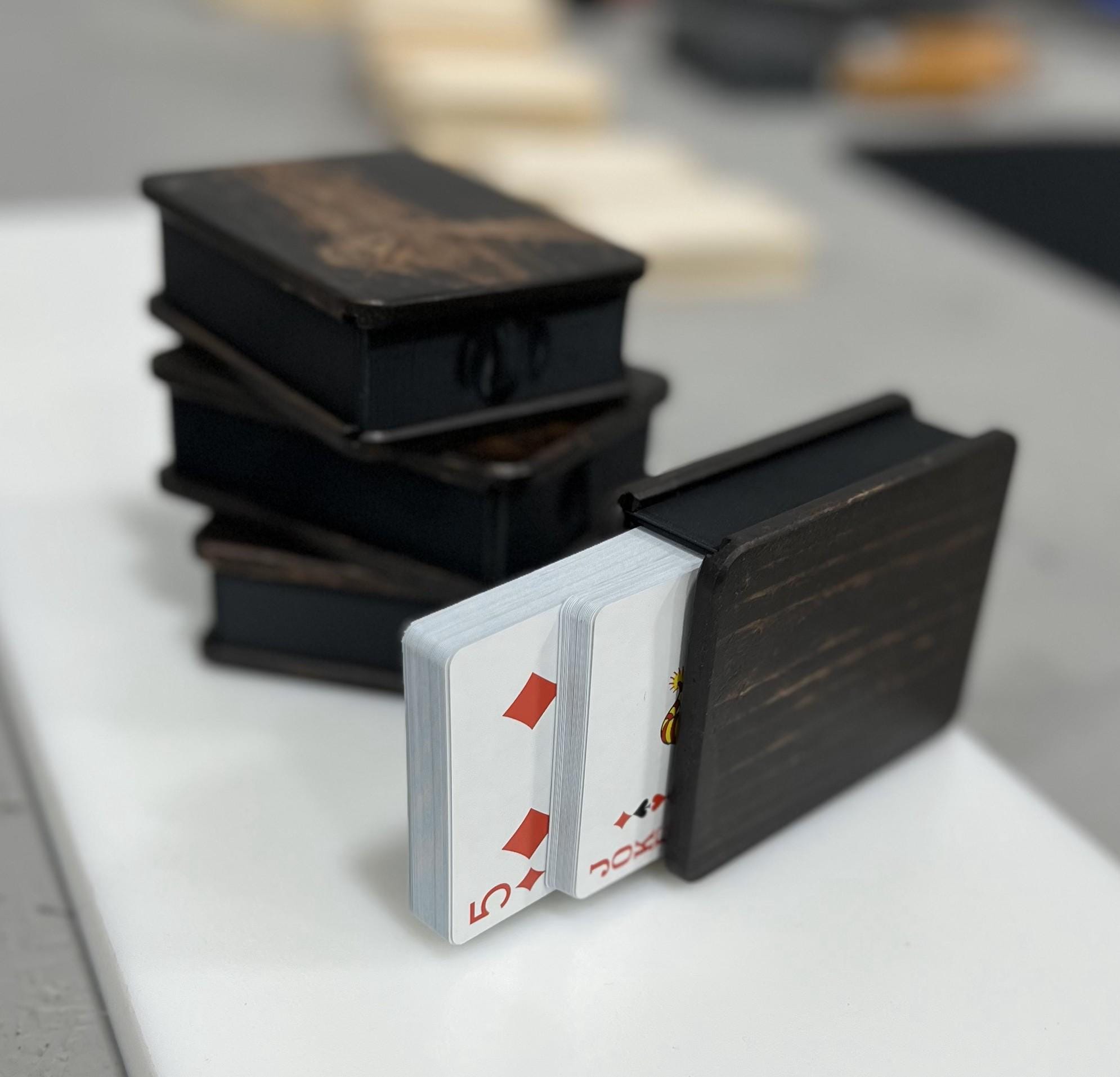 Rustic Wooden Playing Card Case Handcrafted in Montana Veteran Owned ...