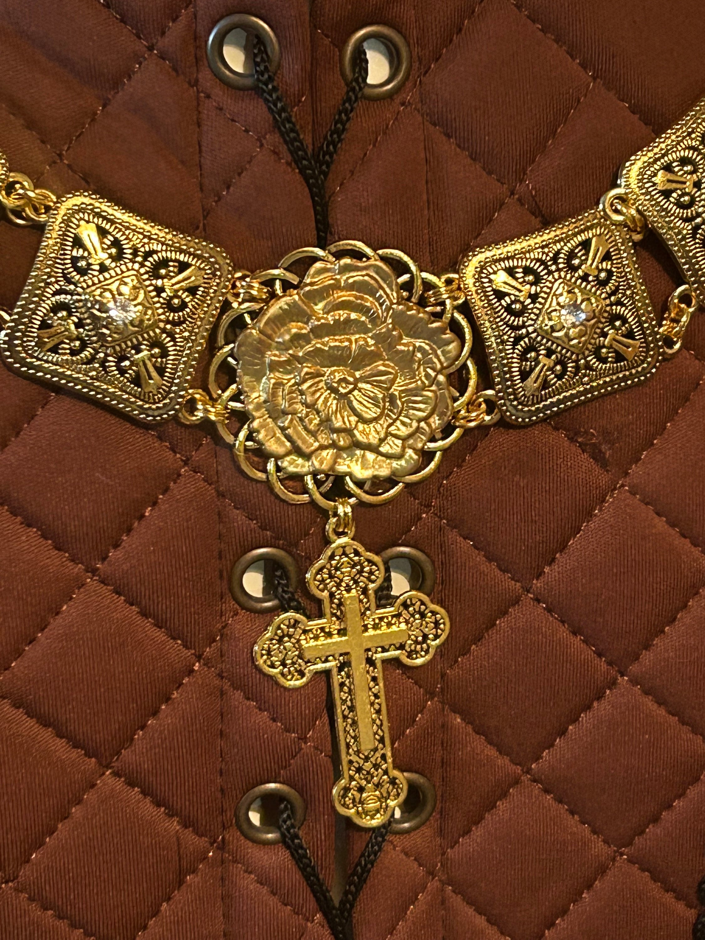 Golden Rose Cross Chain of Office: Medieval Livery Collar, LARP ...
