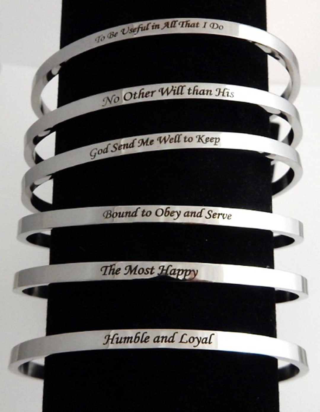 Henry VIII Wives Stainless Steel Motto Bangle - Tudor History Bracelet ...