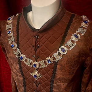 Hand Crafted Royal Blue Tudor Chain of Office: Renaissance Livery ...