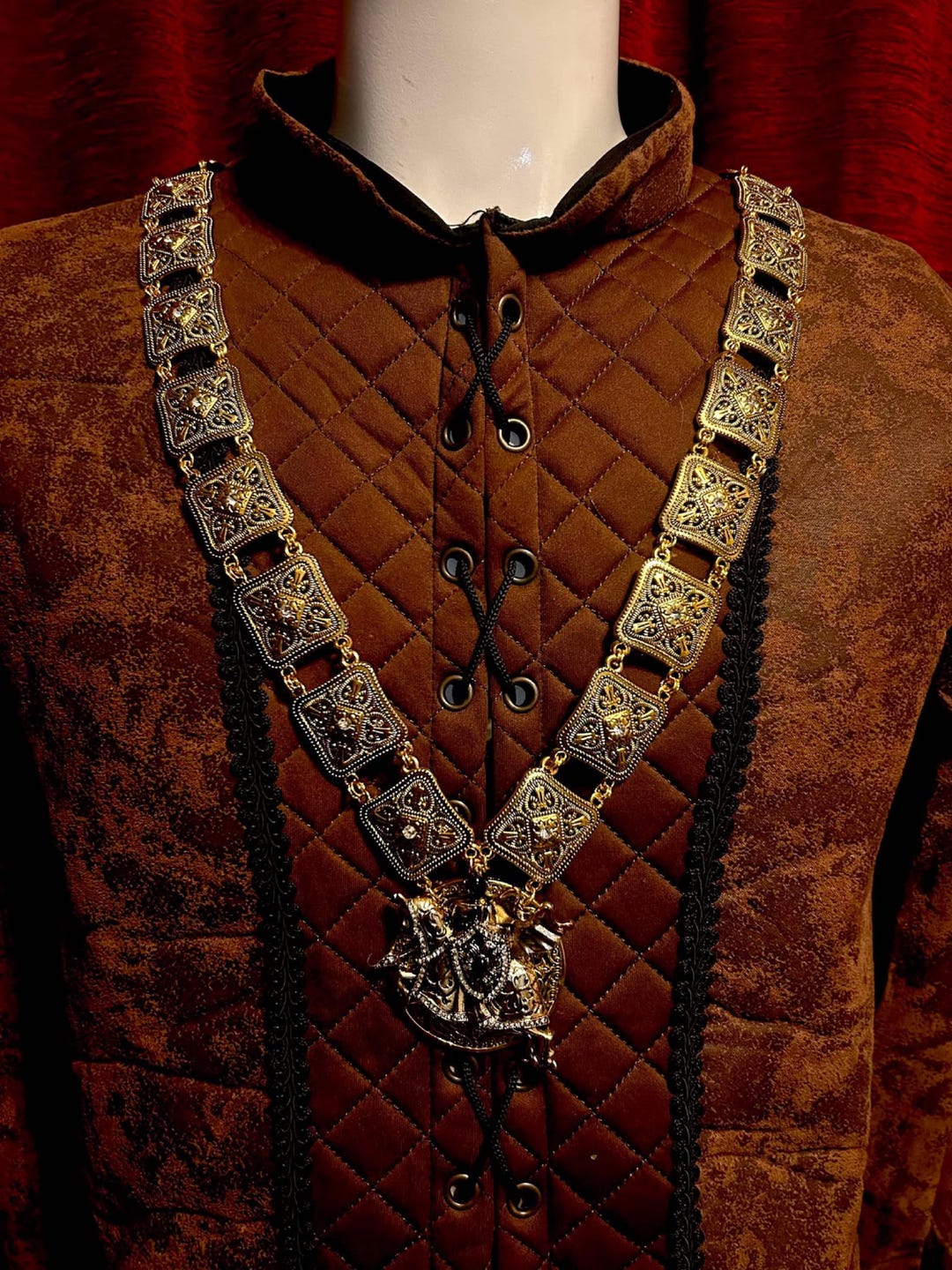 Sir Loyal Heart Chain of Office: Knight Livery Collar, Medieval ...