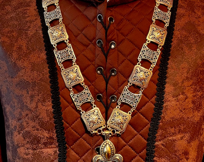 Fleur De Lis Medieval Chain of Office - Livery Collar - LARP - House of ...