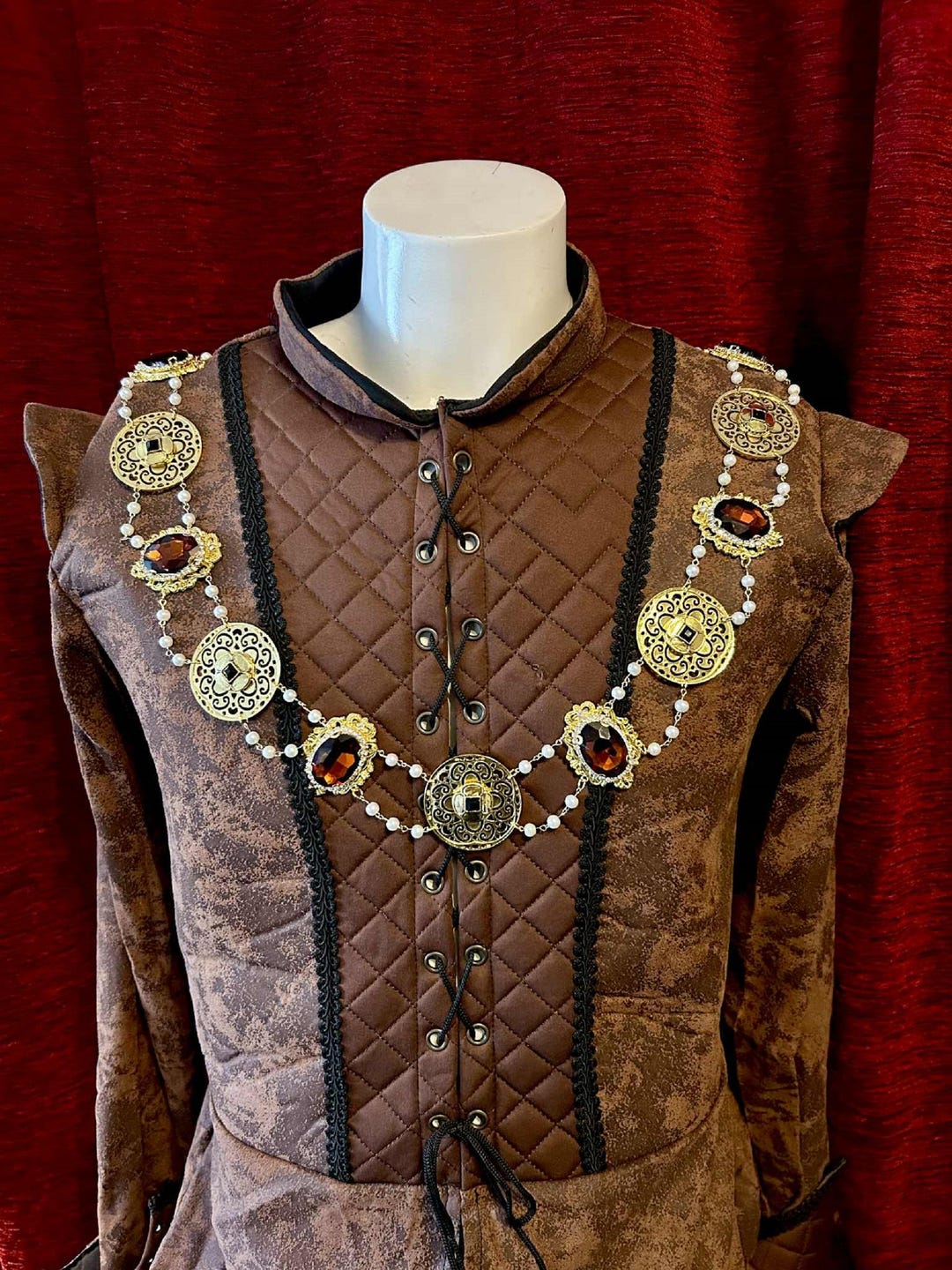 Fire Orange Tudor Chain of Office: Medieval Renaissance Collar ...