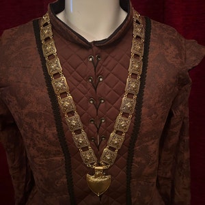 Golden Shield Chain of Office: Medieval Livery Collar, LARP Costume - Etsy