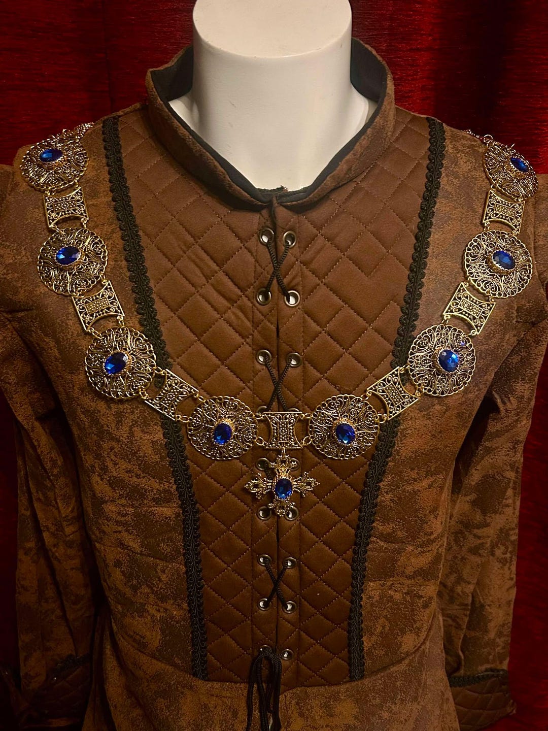 Hand Crafted Sapphire Tudor Chain of Office: Renaissance Livery Collar ...