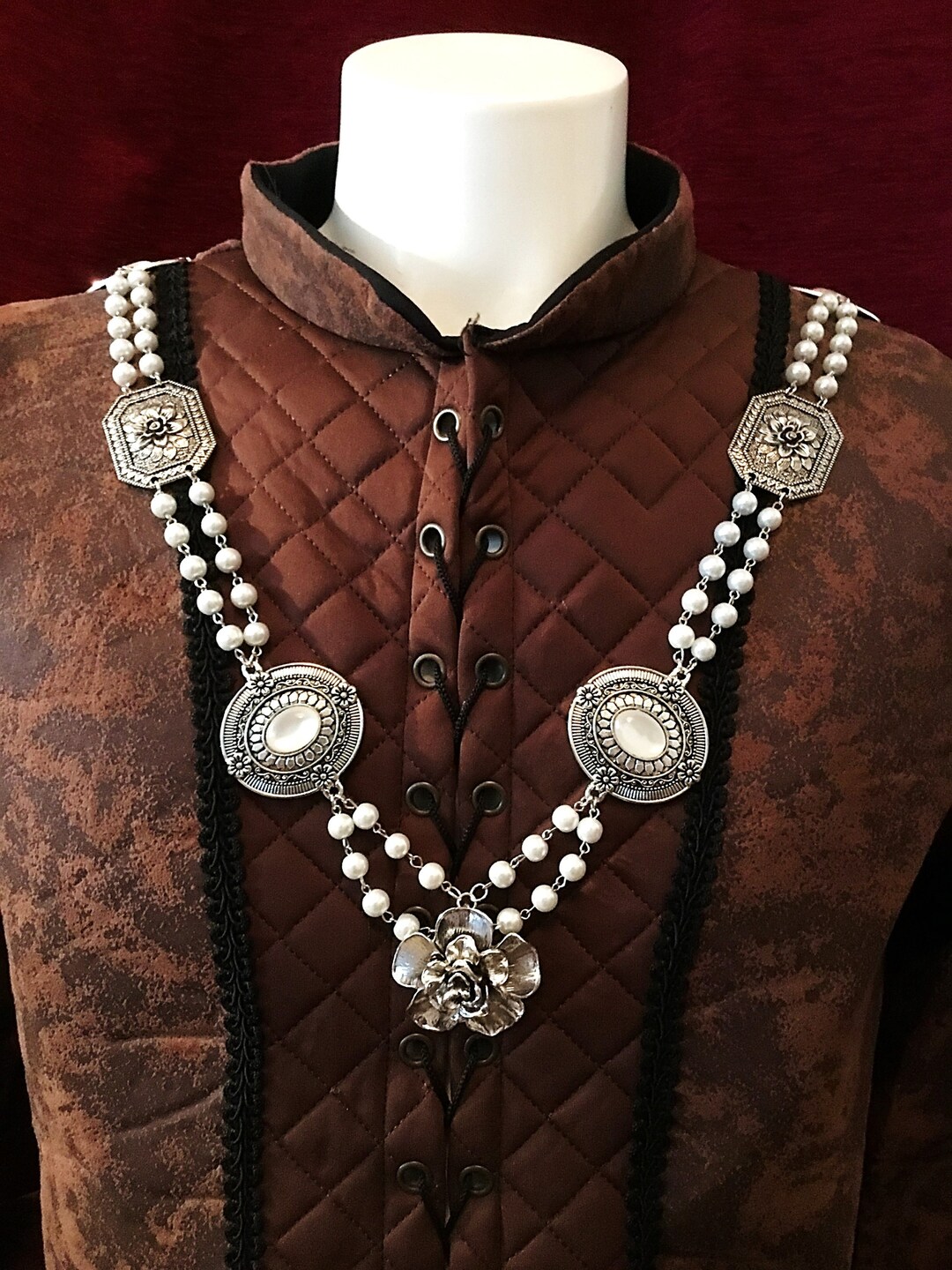 Silver Rose Chain of Office: Medieval Tudor King Lord Livery Collar - Etsy