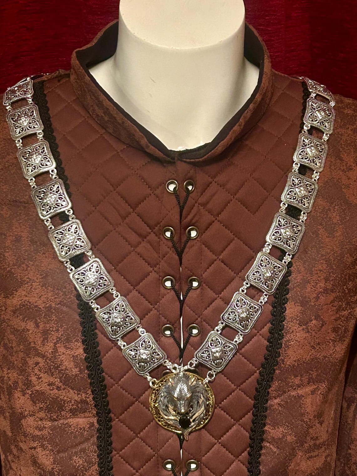 Wolf Medieval Chain of Office: Livery Collar, LARP Cosplay - Etsy