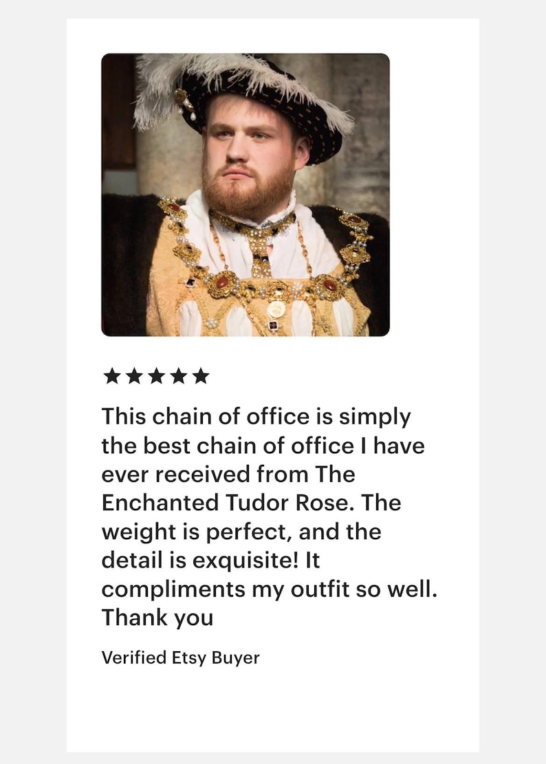 Henry VIII Chain of Office Replica: Tudor Livery Collar, Hilliard ...