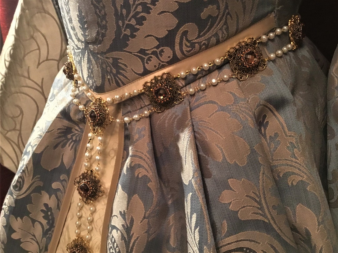Golden Tudor Girdle Belt - Medieval Queen Belt - Historical Reenactment ...