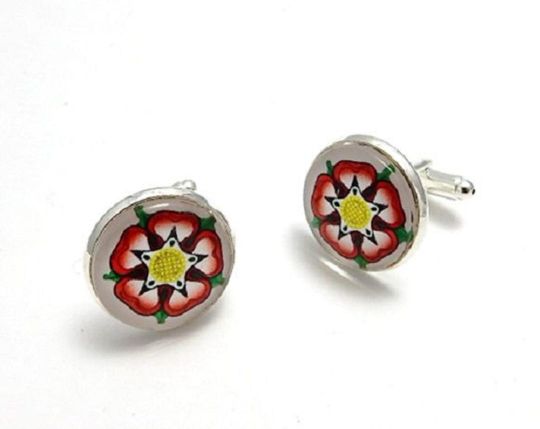 Tudor Rose Cufflinks: Silver Plated, War of the Roses Jewelry - Etsy