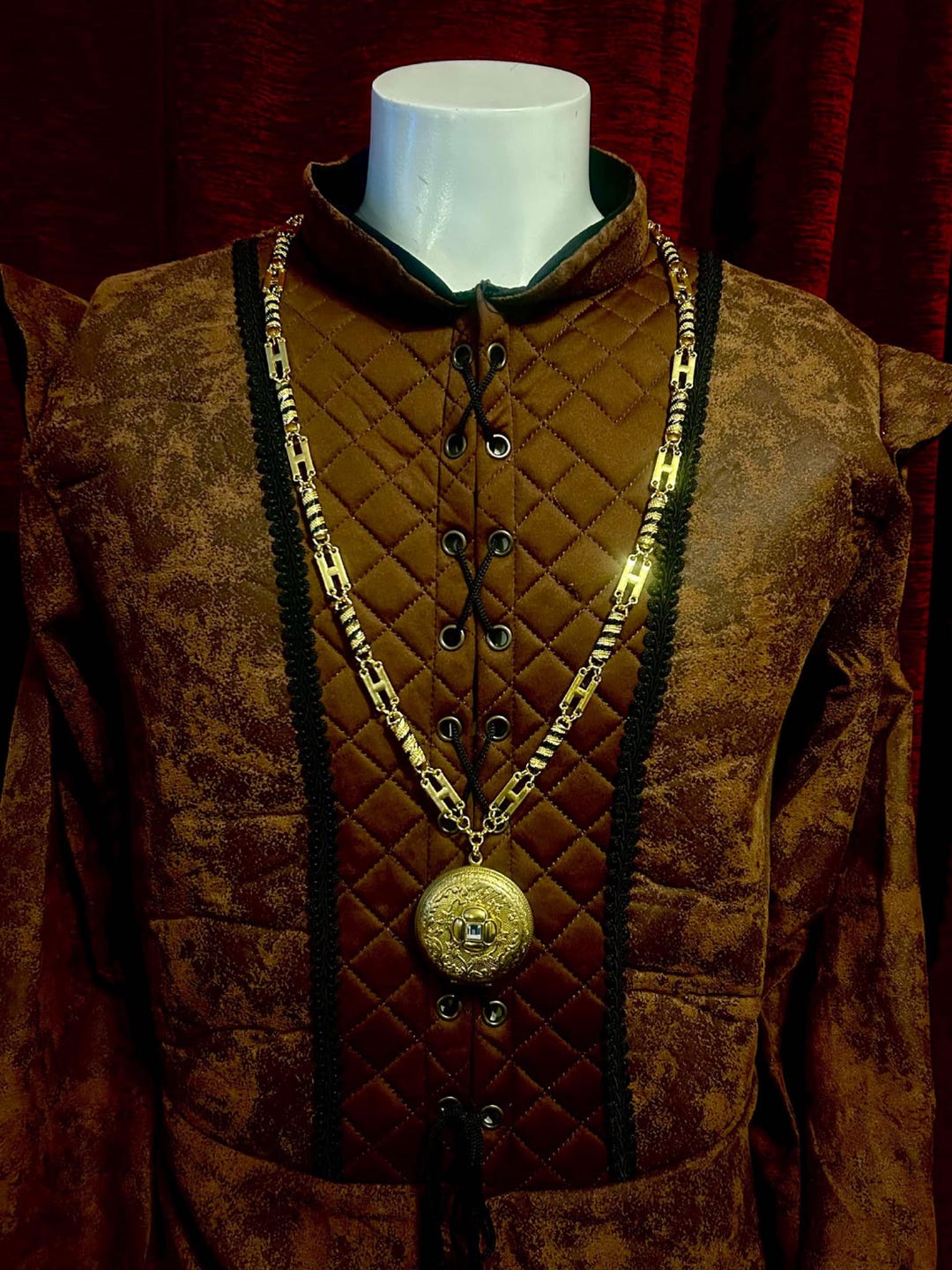 King Henry VIII Medallion Locket Necklace Holbein Portrait Replica ...