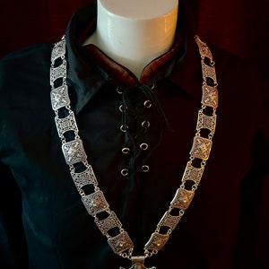 Medieval Shield Chain of Office: Silver Livery Collar, LARP Costume - Etsy