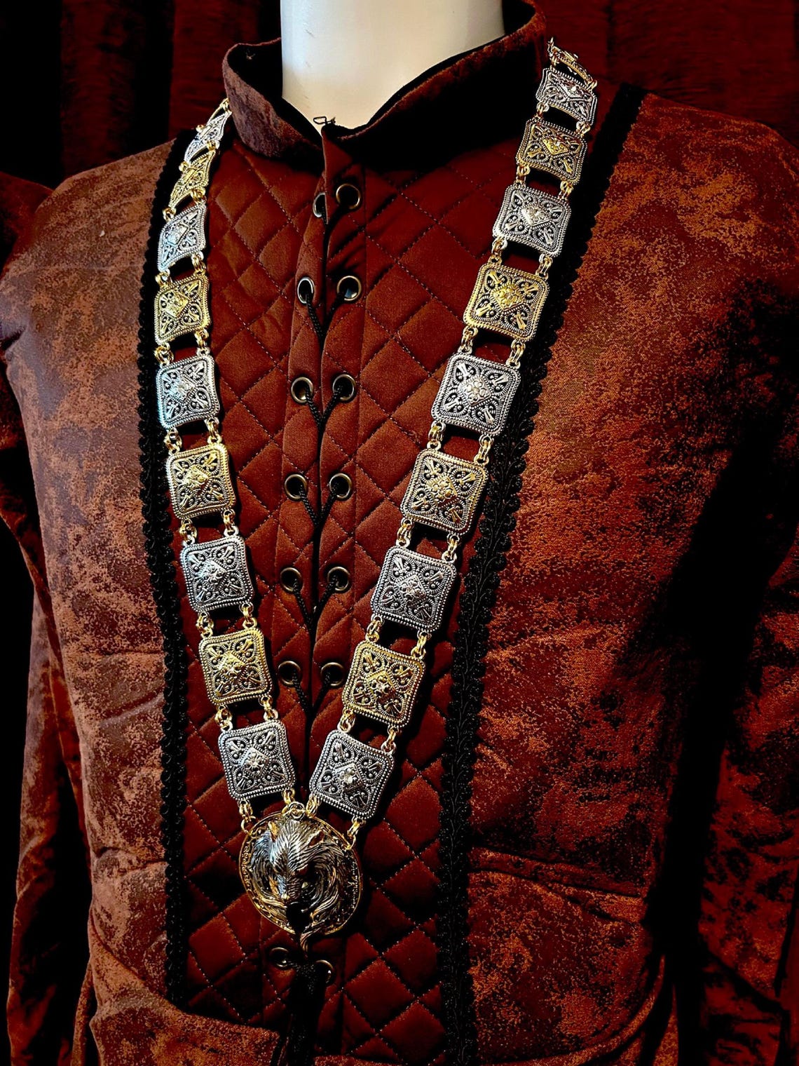 Wolf Medieval Chain of Office: Livery Collar, LARP Cosplay - Etsy