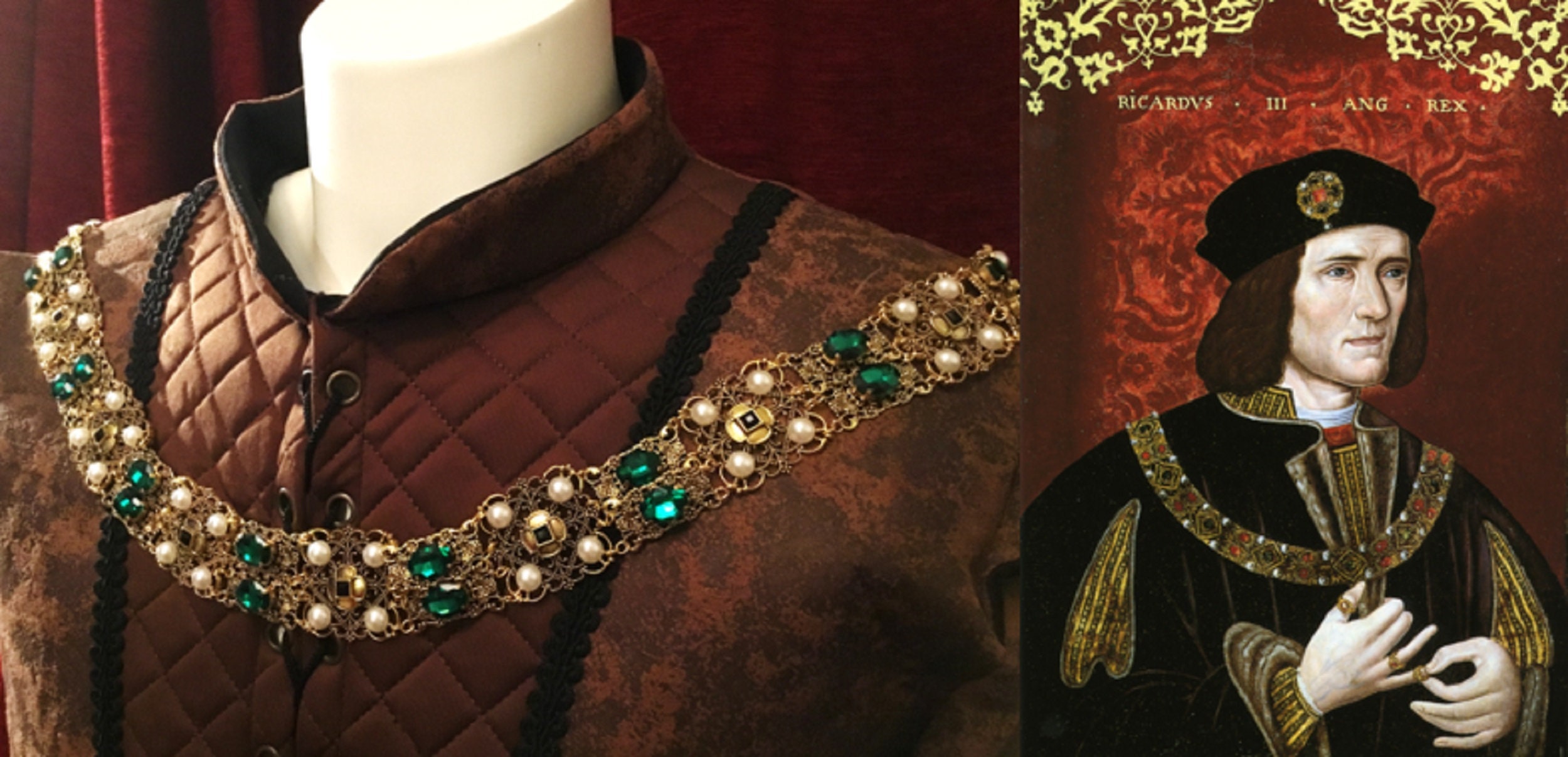 Richard III Replica Chain of Office - Emerald Medieval Reenactment - Etsy