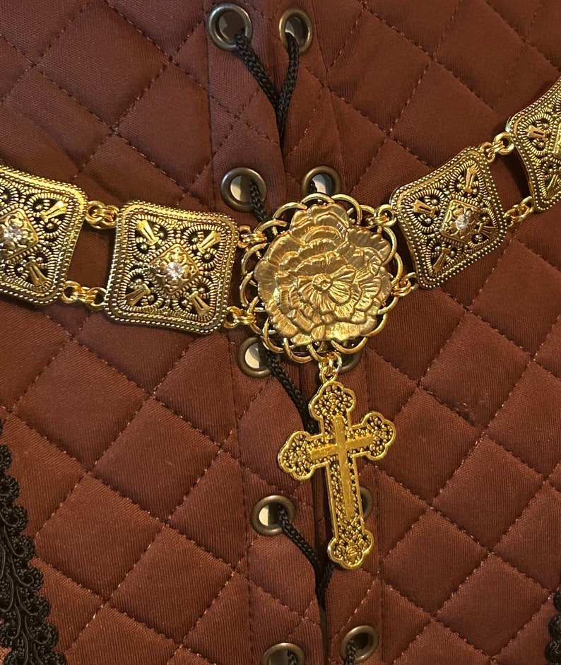 Golden Rose Cross Chain of Office: Medieval Livery Collar, LARP ...