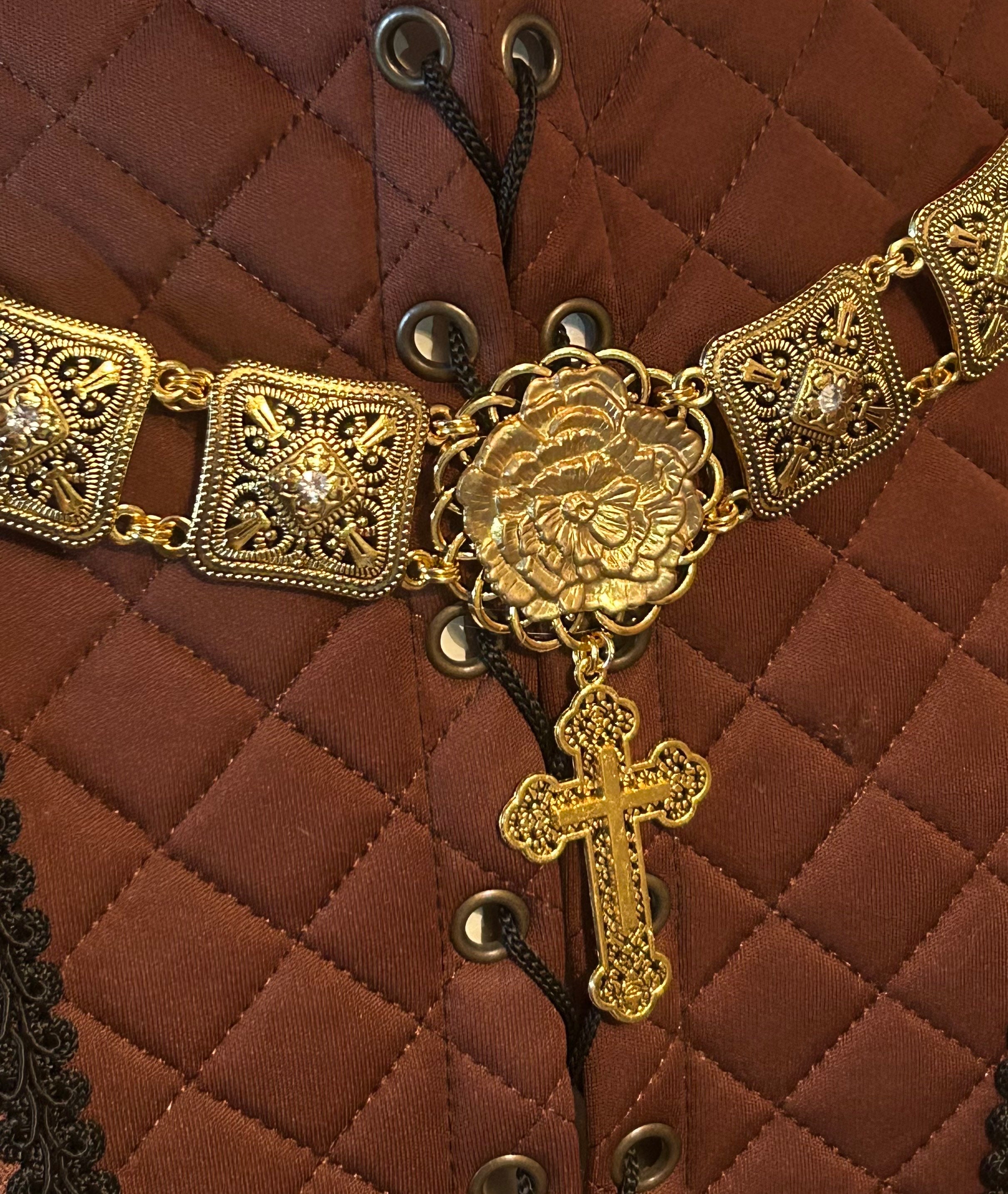 Golden Rose Cross Chain of Office: Medieval Livery Collar, LARP ...