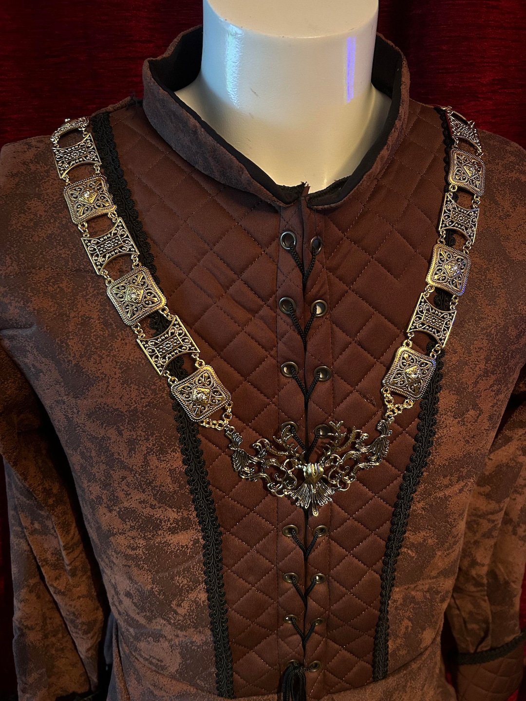 Heraldic Stag Chain of Office: Medieval Livery Collar, Cosplay Knight ...